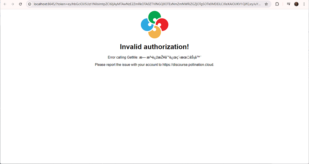 Invalid authorization error - Rhino Plugin - Pollination Discourse