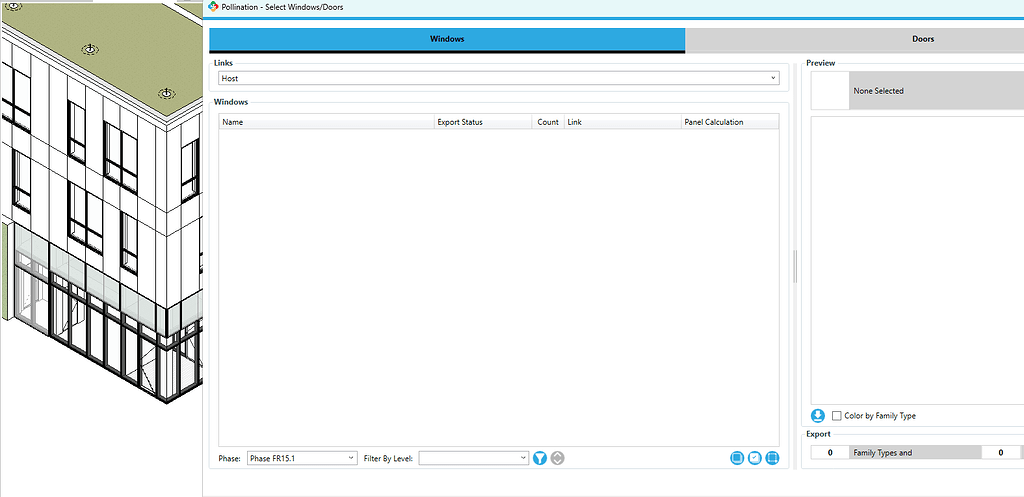 Pollination Revit select windows/doors not showing any windows - Revit Plugin - Pollination ...