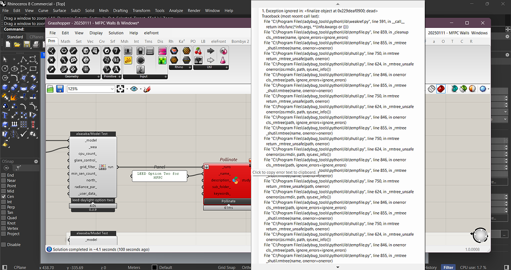 Issue with LEED Daylight Option 2 - Grasshopper Plugin - Pollination Discourse