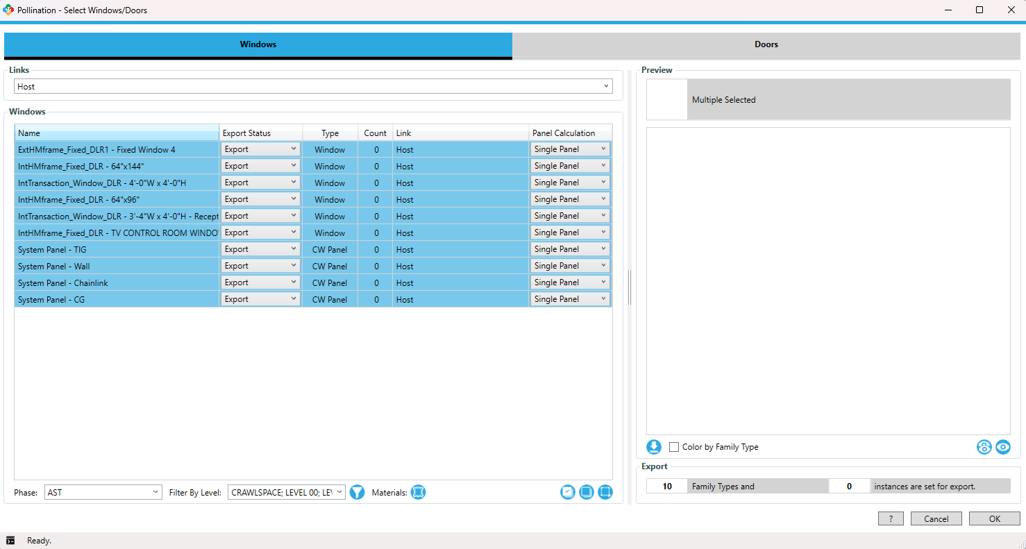 All windows count are 0 - Revit Plugin - Pollination Discourse
